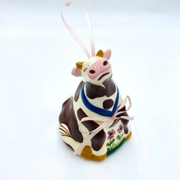 Unbranded | Accents | Vintage Ceramic Hand Painted Cow Bell Signed Nl ...